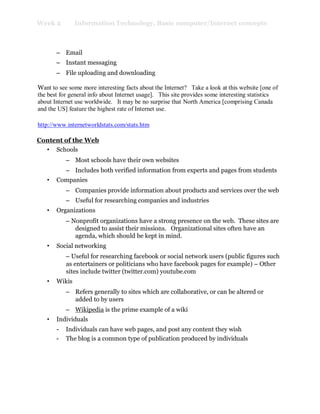 Week 2 computers, web and the internet | PDF