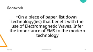 Grade 10 Science Electromagnetic Spectrum | PPTX