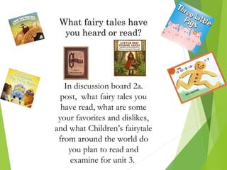 Week 2 Elements of a Fairy Tale | PPT