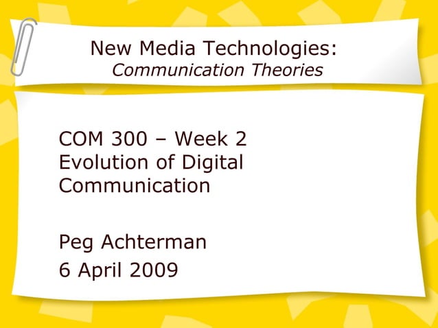 Week 2 Evolution2009 | PPT