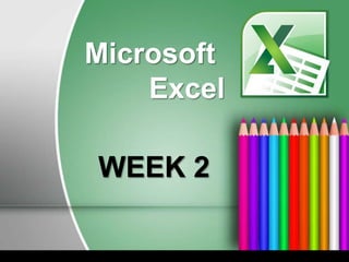 Week2 excel | PPTX | Chemistry | Science
