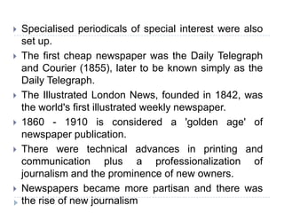 Week 2 history of journalism | PPTX