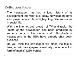Week 2 history of journalism | PPTX