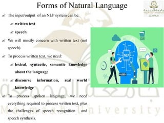 introduction to natural language processing | PPT