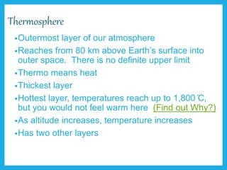 iNTRODUCING layers of the atmosphere b1.ppt