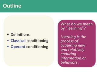 PSY101 Week 2 Learning | PDF