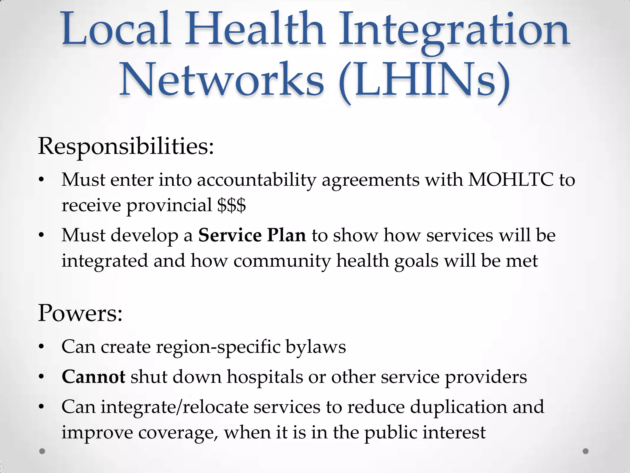 Week 2 - Ontario's Health System | PPTX