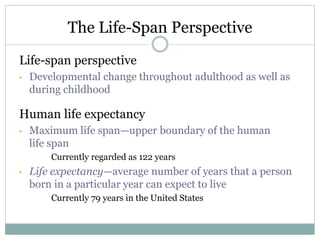 Week 2 Lifespan Perspective | PPTX