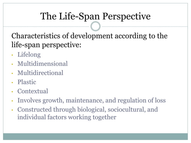 Week 2 Lifespan Perspective | PPT