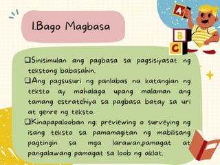 Pagbasa ng teksto at pagsuri ng keme | PPTX