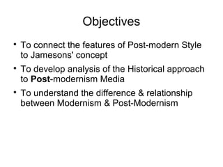 Week 2 modernism & post modernism | PPT
