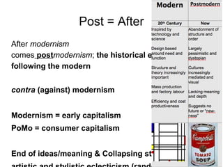 Week 2 modernism & post modernism | PPT