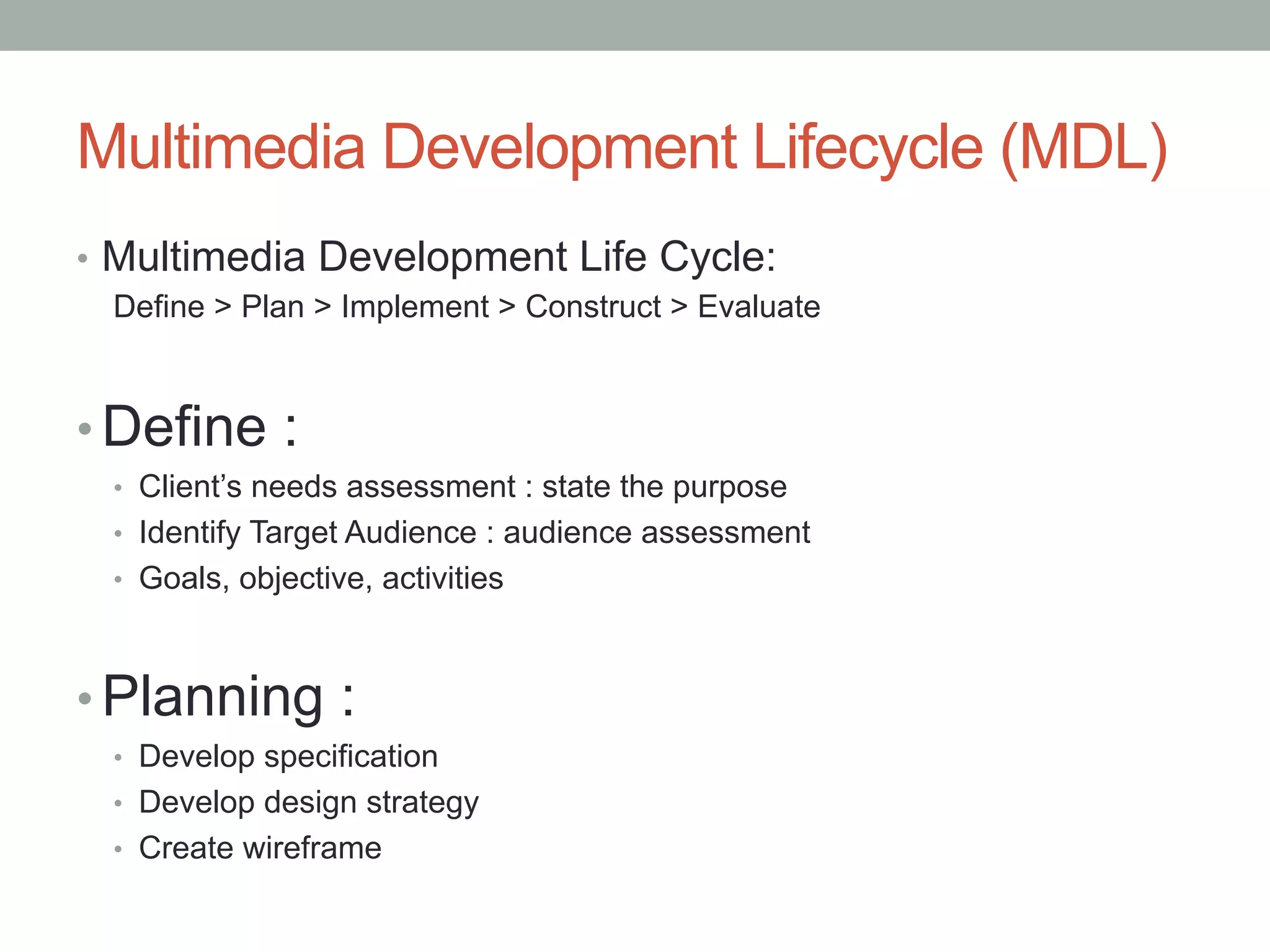 Multimedia Development Lifecycle | PDF