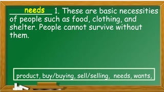 Technology and Home Economics Grade 6 Quarter 1 Week 2 Needs and Wants ...