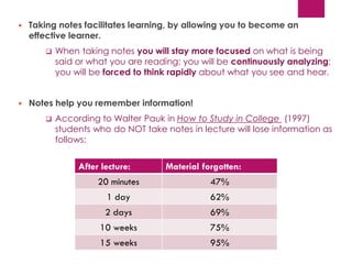 ENG102 Week 2 note taking skills | PPT