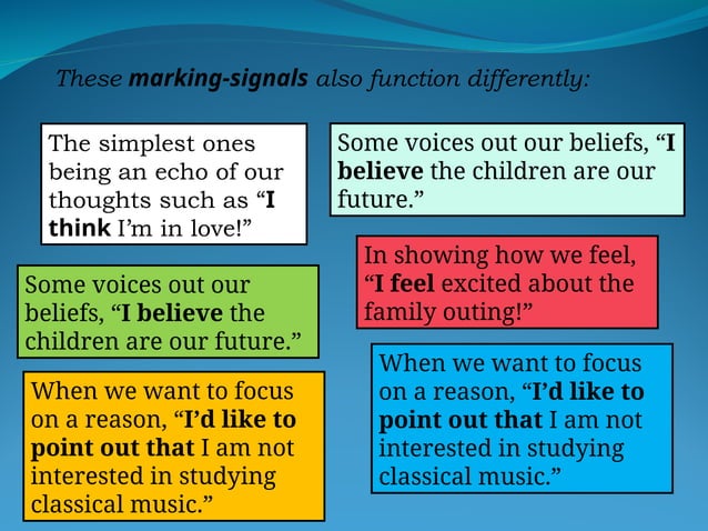 SHARING IDEAS USING OPINION MARKING SIGNALS.ppt | Science