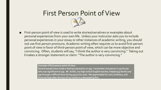 Week 2 point of view ppt | PPTX