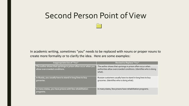 Week 2 point of view ppt | PPTX