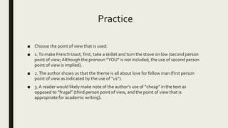 Week 2 point of view ppt | PPTX