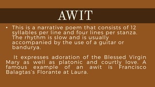 Philippine Literature during the Spanish Colonial Period | PDF
