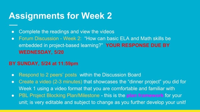 Week 2 Project based learning | PPTX