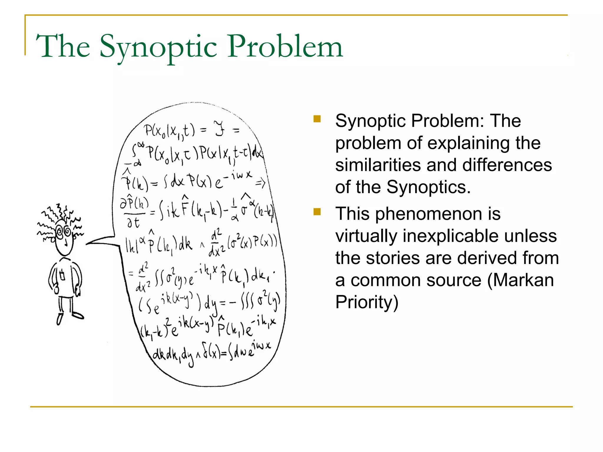 Week 2 q and the synoptic problem | PPT