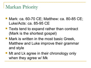 Week 2 q and the synoptic problem | PPT