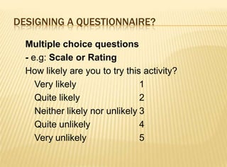 QUESTIONNAIRE | PPTX | Educational Assessment | Education