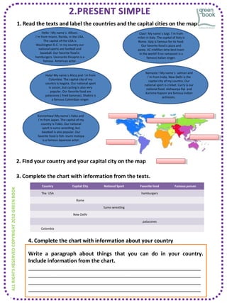Reading countries and nationalities - simple present | PPT