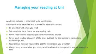 Week 2 - reading and note taking skills bb | PPT