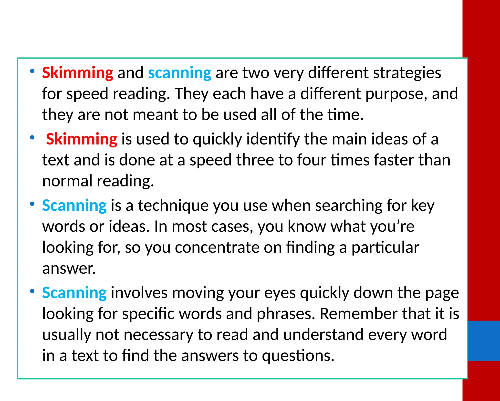Week 2 Reading Skills- Skimming and Scanning - Copy.pptx