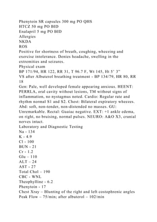 Week 2 Respiratory Clinical CasePatient Setting65 year old C.docx