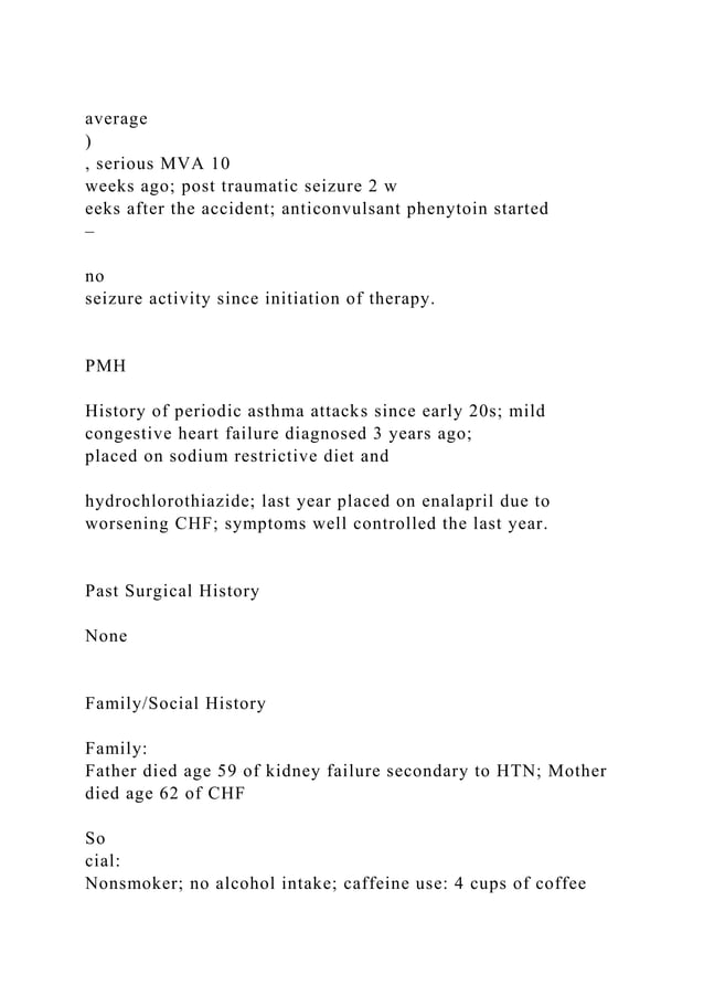Week 2 Respiratory Clinical CasePatient Setting65 year old C.docx