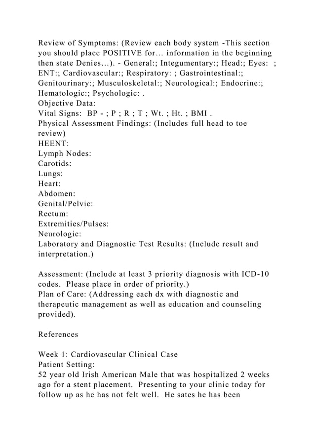 Week 2 Respiratory Clinical CasePatient Setting65 year old C.docx