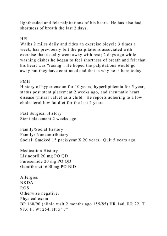 Week 2 Respiratory Clinical CasePatient Setting65 year old C.docx