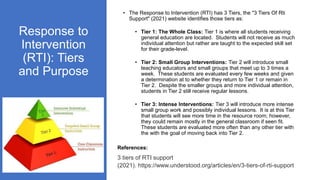 Week 2 response to intervention (rti) timeline | PPTX