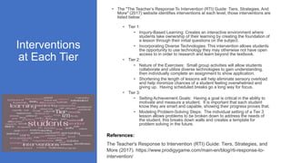 Week 2 response to intervention (rti) timeline | PPTX