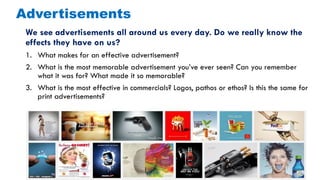 Week 2 rhetorical appeals in ads copy | PDF