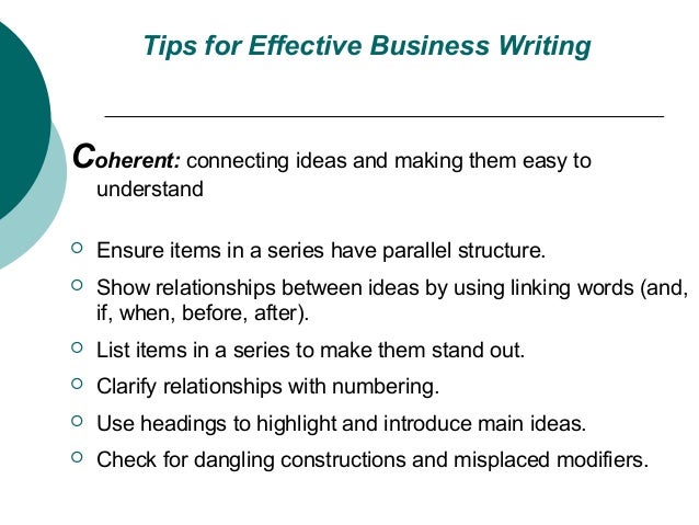 Tips for Effective Business Writing