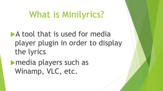 MiniLyrics | PPTX