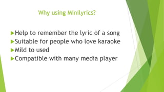 MiniLyrics | PPTX