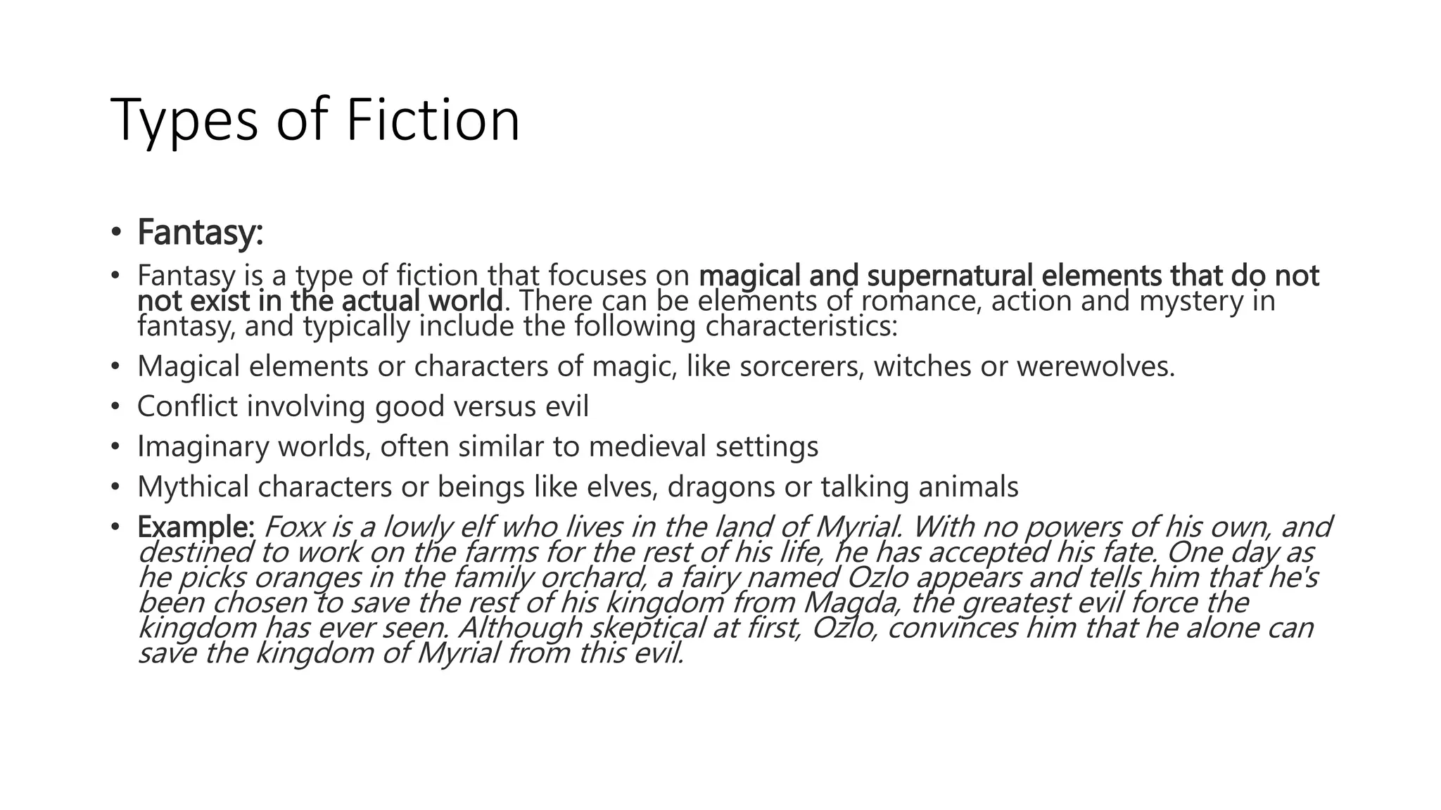 Week 2 Types of Fiction.pptx