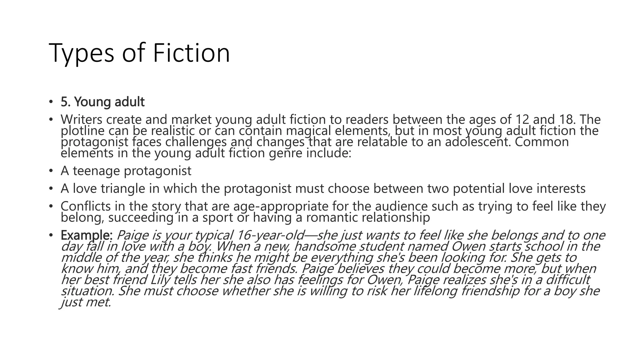 Week 2 Types of Fiction.pptx
