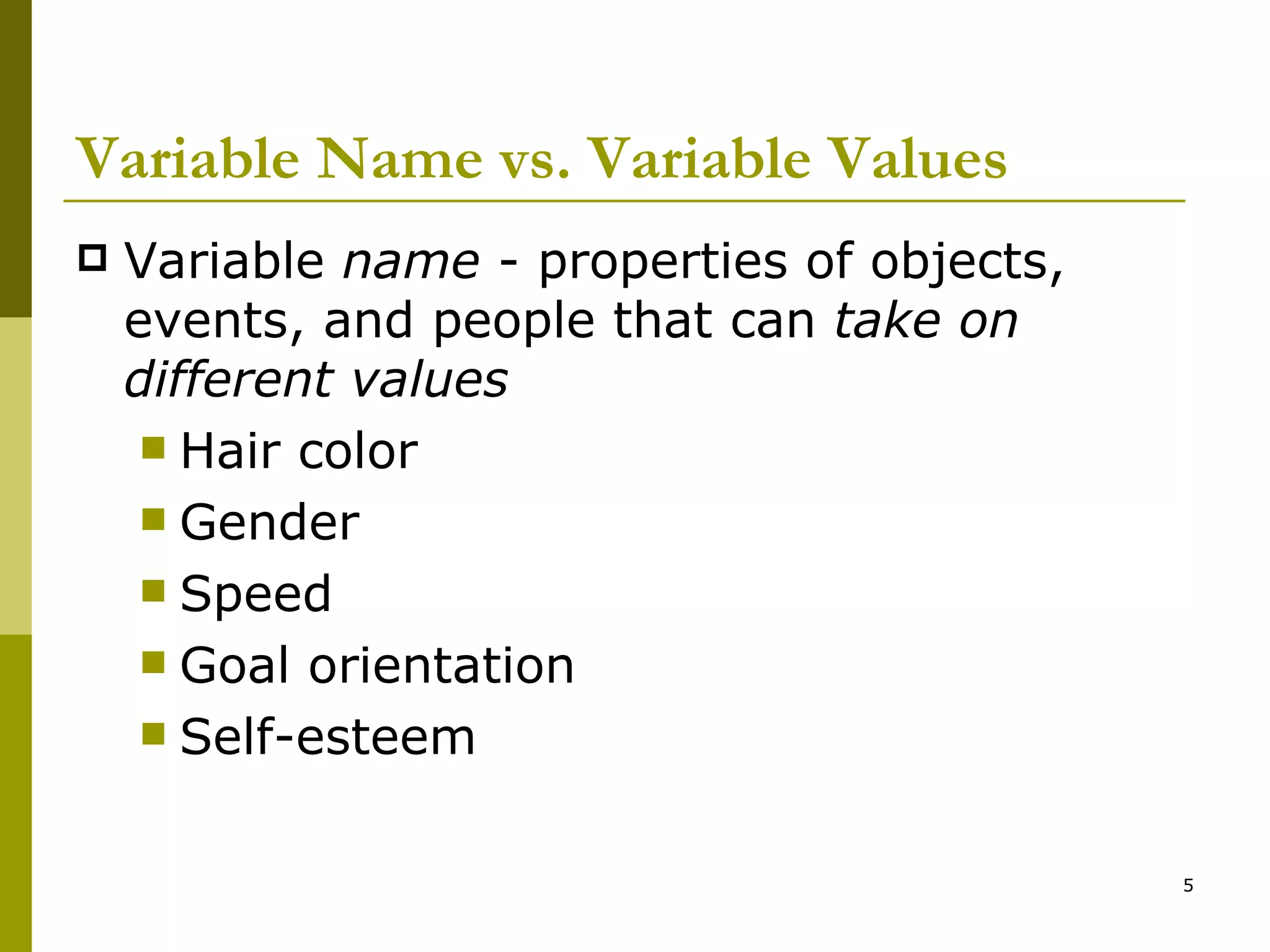 Variables | PPT | Science