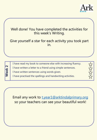 Year 1 Week 2 writing | PDF