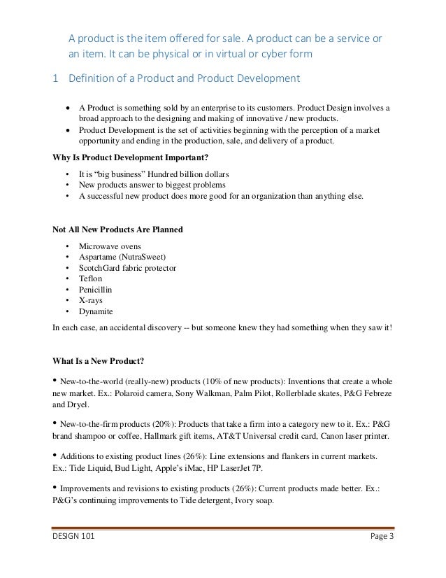 Product Design Handout week 3
