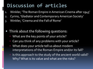 The fall of the roman empire on film | PPT