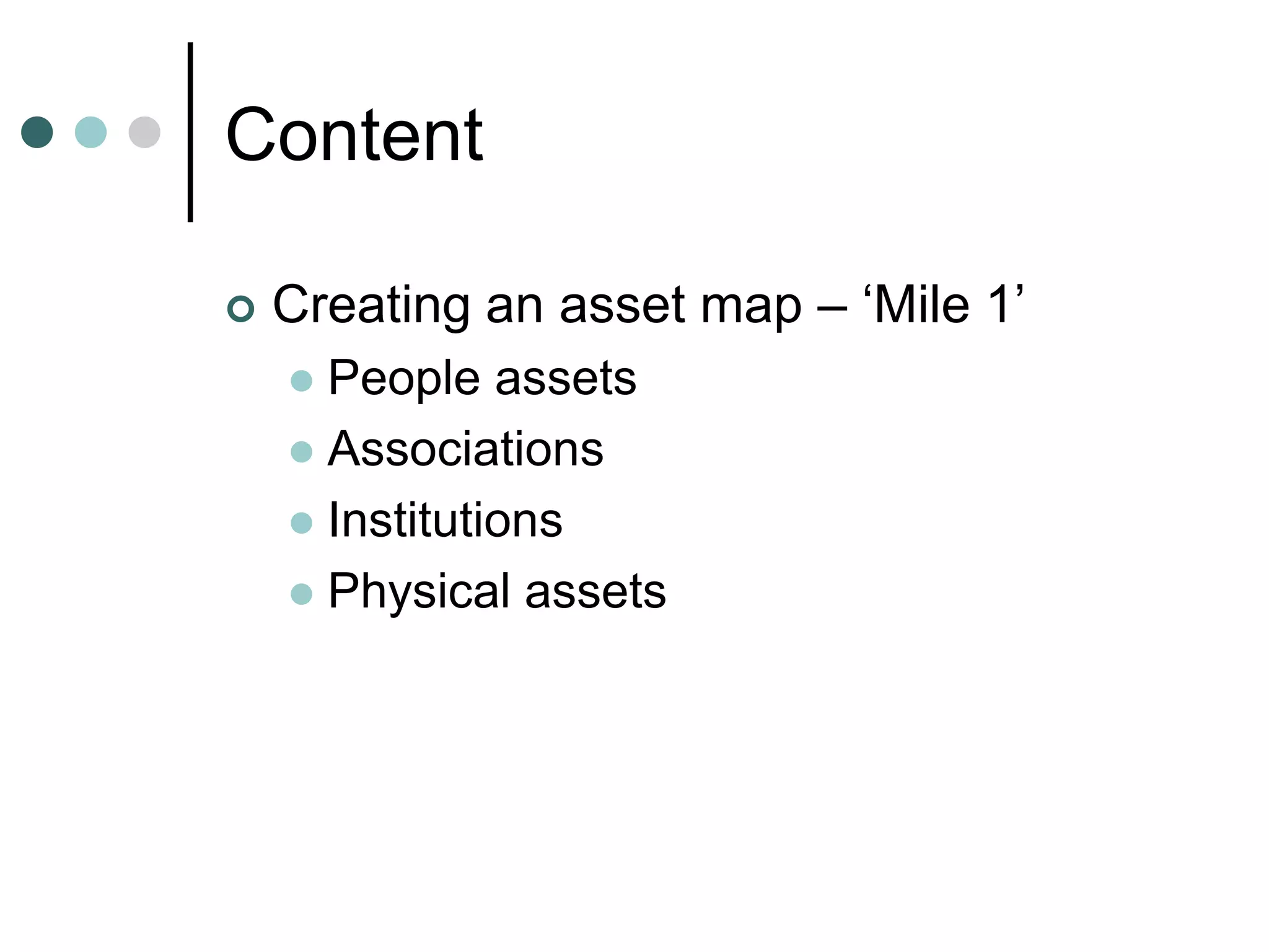 Week 3 Creating an asset map | PPTX