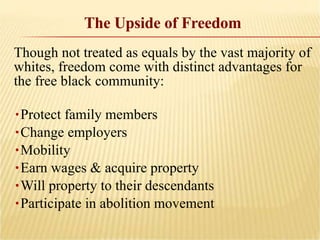 African-American History ~ Antebellum Free Blacks | PPTX