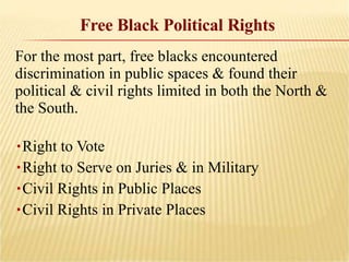 African-American History ~ Antebellum Free Blacks | PPTX